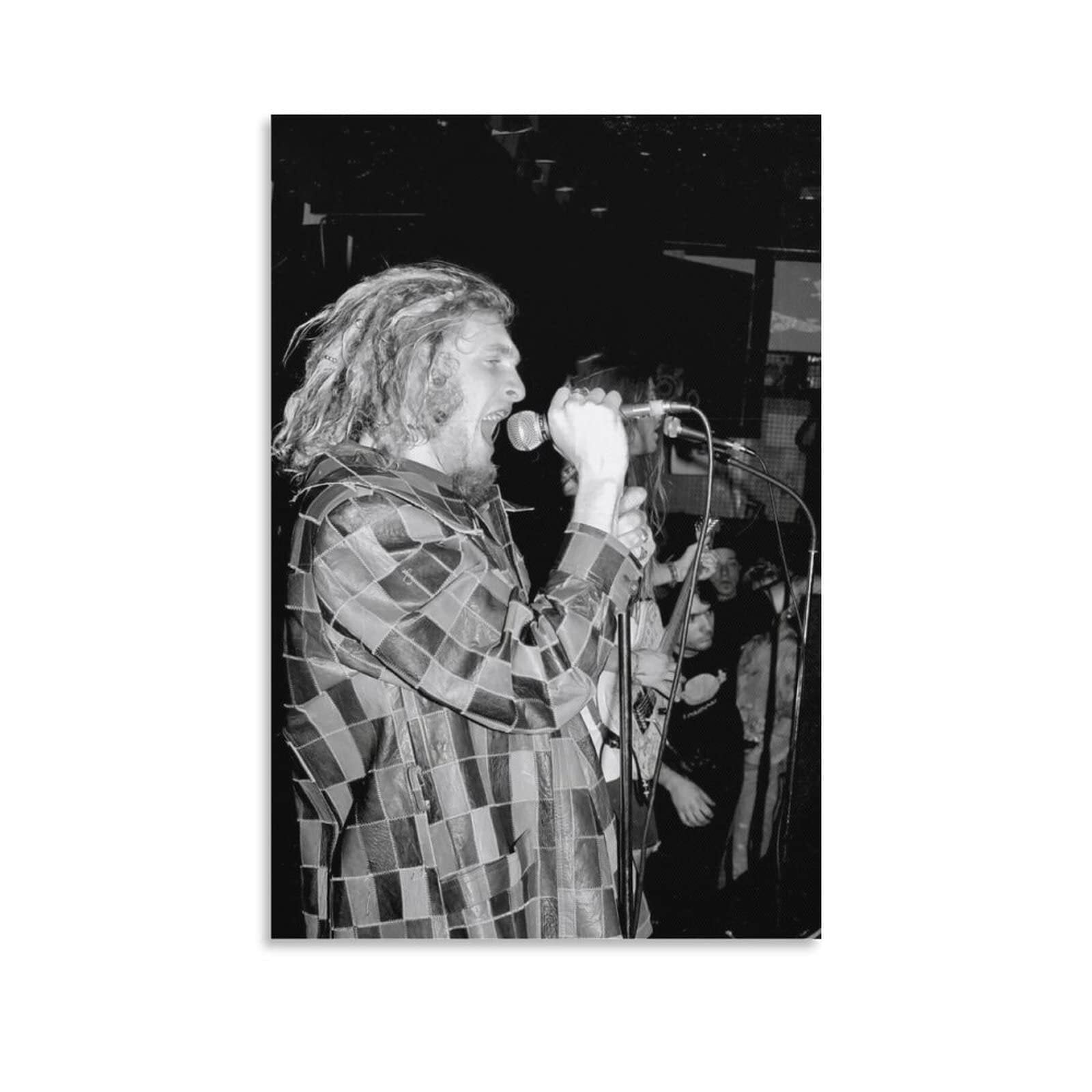 Layne_Staley Rock Live Black & White Art Canvas Poster Poster Canvas ...