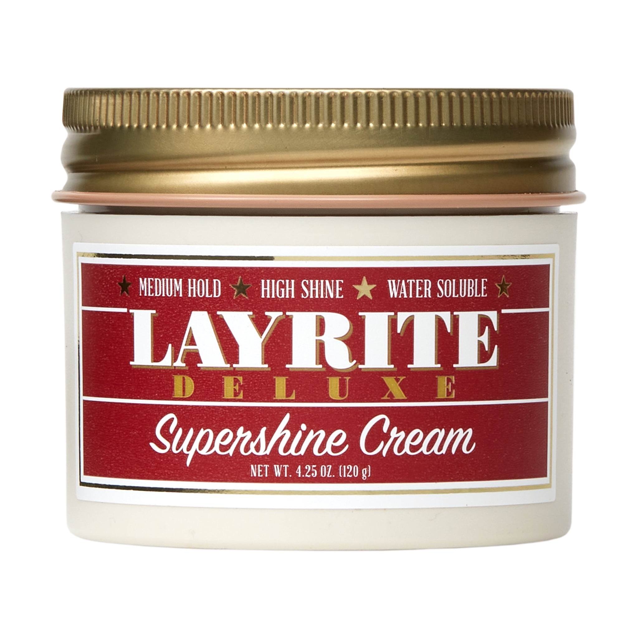 Layrite Supershine Cream High Shine Water-Based Styling Cream for Sleek ...