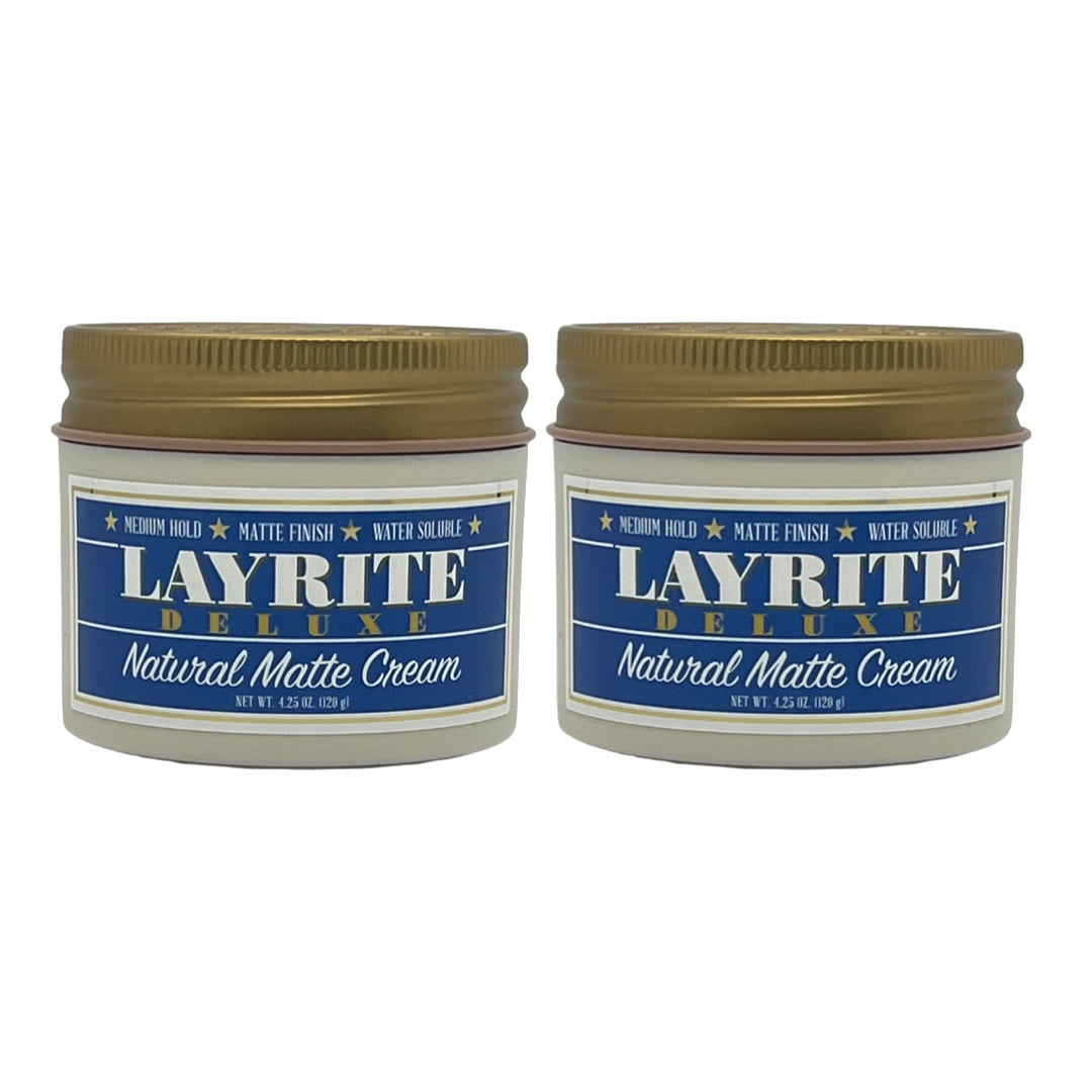 Layrite Natural Matte Cream, 4.25 oz Pack of 2, Hair Care Styling ...
