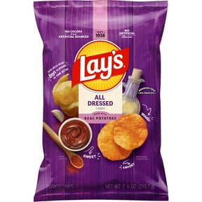 Lay's All Dressed Potato Chips, Canadian Flavor, Crunchy Snack, 235g/8. ...