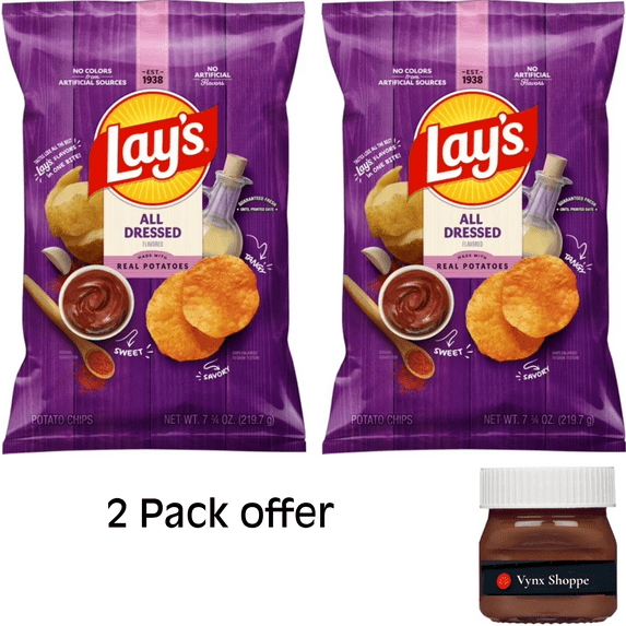 Lays All Dressed Potato Chips 7.75 oz Bag - Walmart.com