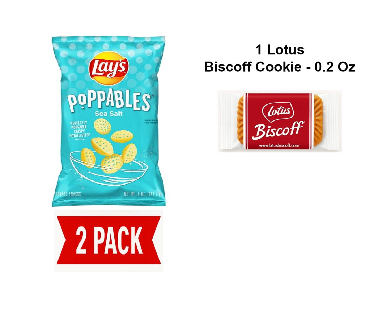 Lays Poppables Potato Snacks Sea Salted, 5 Oz - Pack Of 2 & Lotus ...
