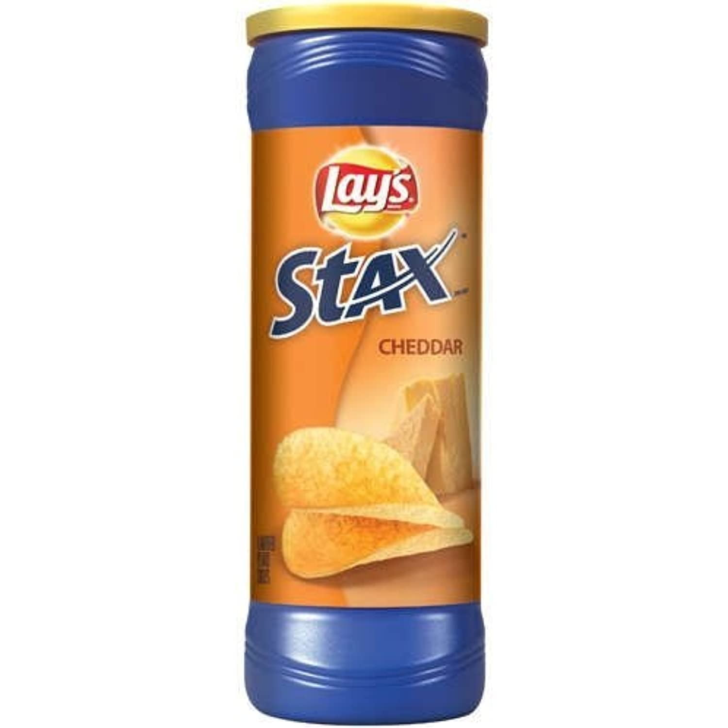 Lays Stax Cheddar Flavored Crisp 5.5 Oz (Pack Of 6) - Walmart.com