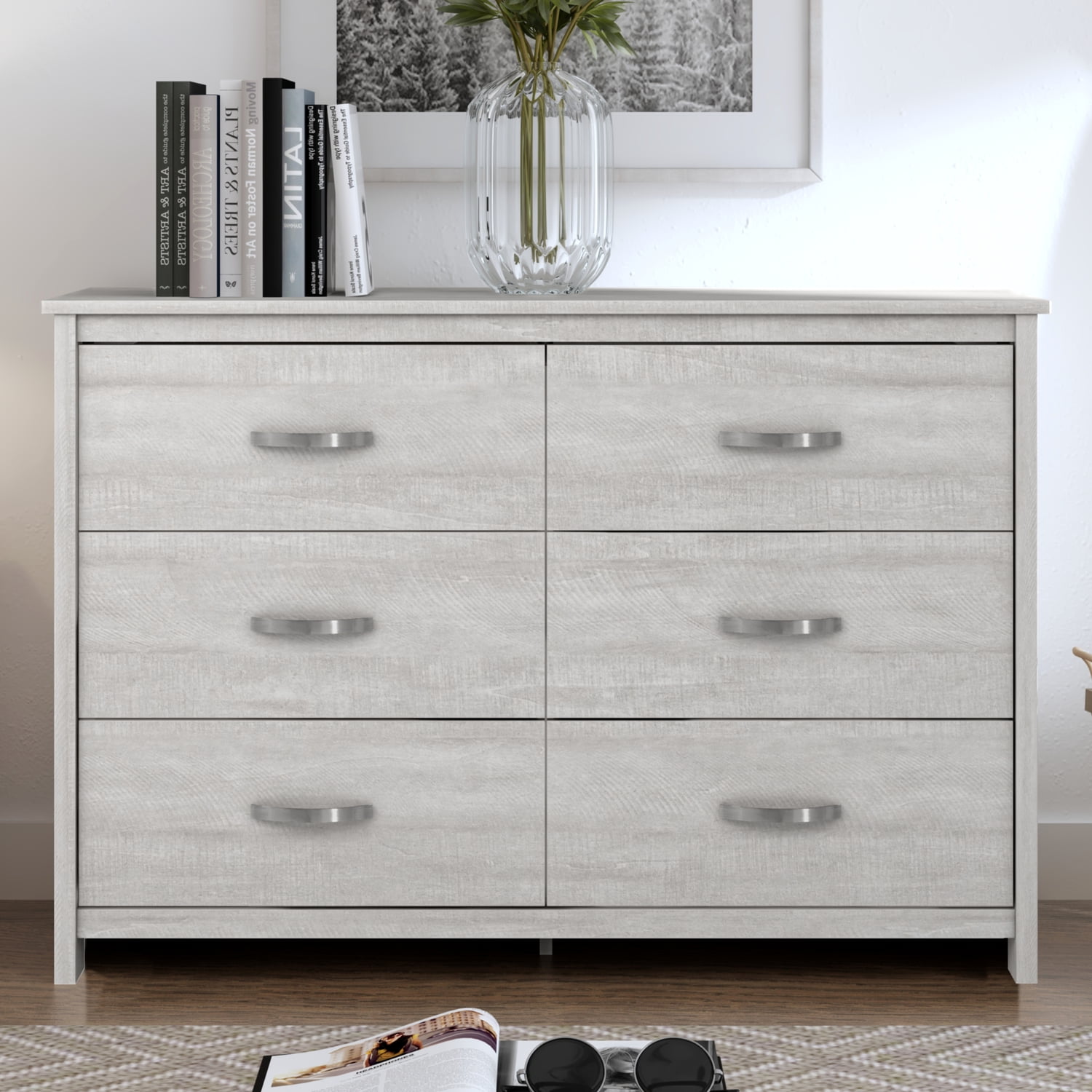 Layton Contemporary Furniture: 6-Drawer Dusty Gray Oak Dresser with ...