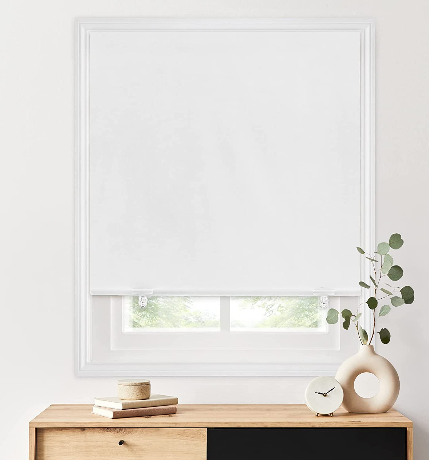 LazBlinds 100% Blackout Roller Shades, No Tools No Drill Cordless ...