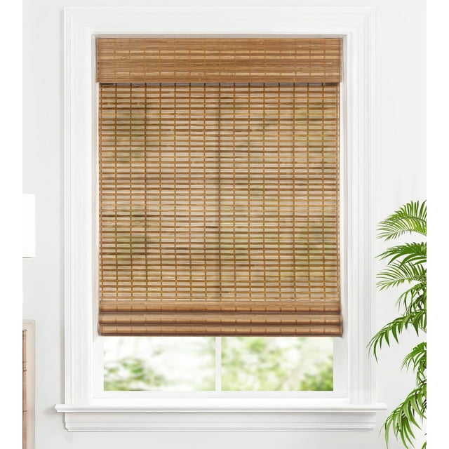 LazBlinds Cordless Bamboo Roman Shades, Light Filtering Window ...