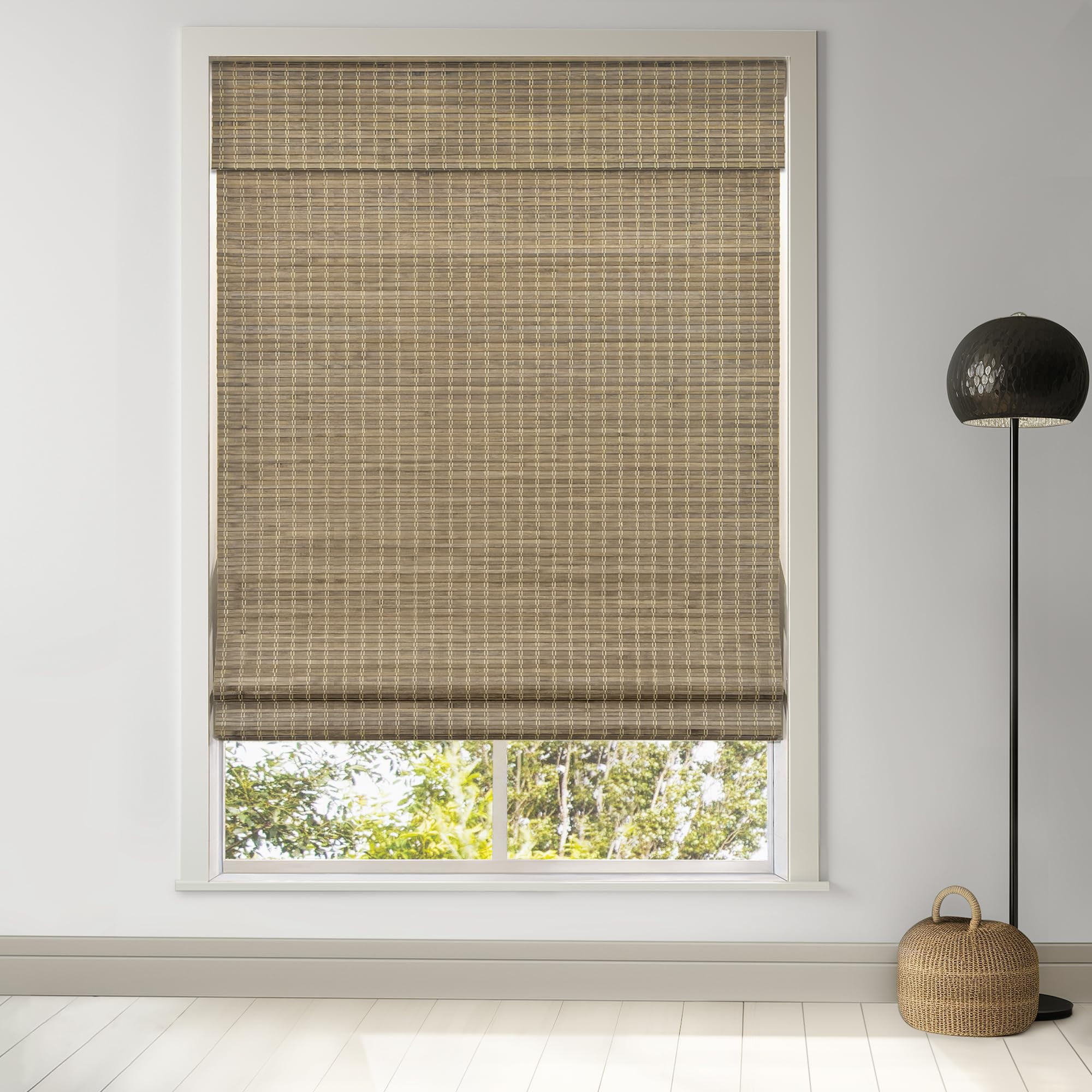 LazBlinds Cordless Bamboo Roman Shades, Privacy Blinds for Interior ...