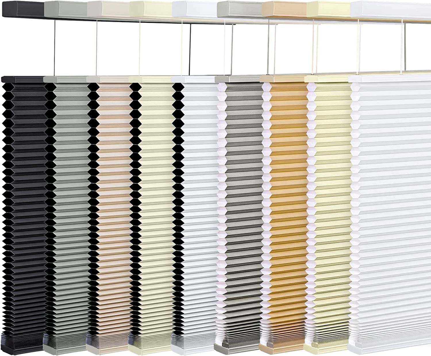LazBlinds Top Down Bottom Up (TDBU) Cordless Cellular Shades, Blackout ...