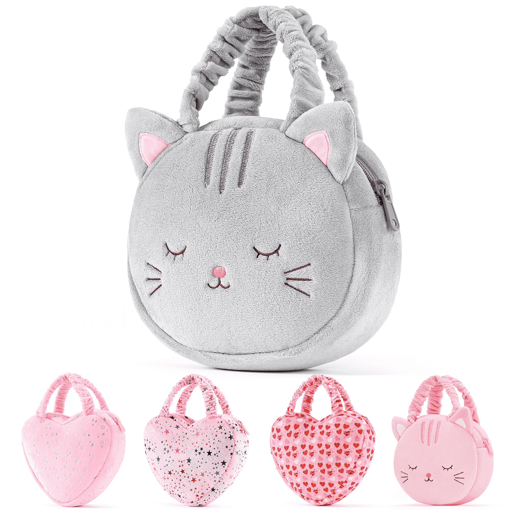 Lazada Kitty Handbag Baby Girl Gifts Hand Purse Gray Cat Purses Age1-3 ...