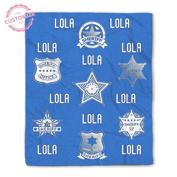 Lazaofficial Custom Blanket With Name, Custom Blankets, Police Blanket ...