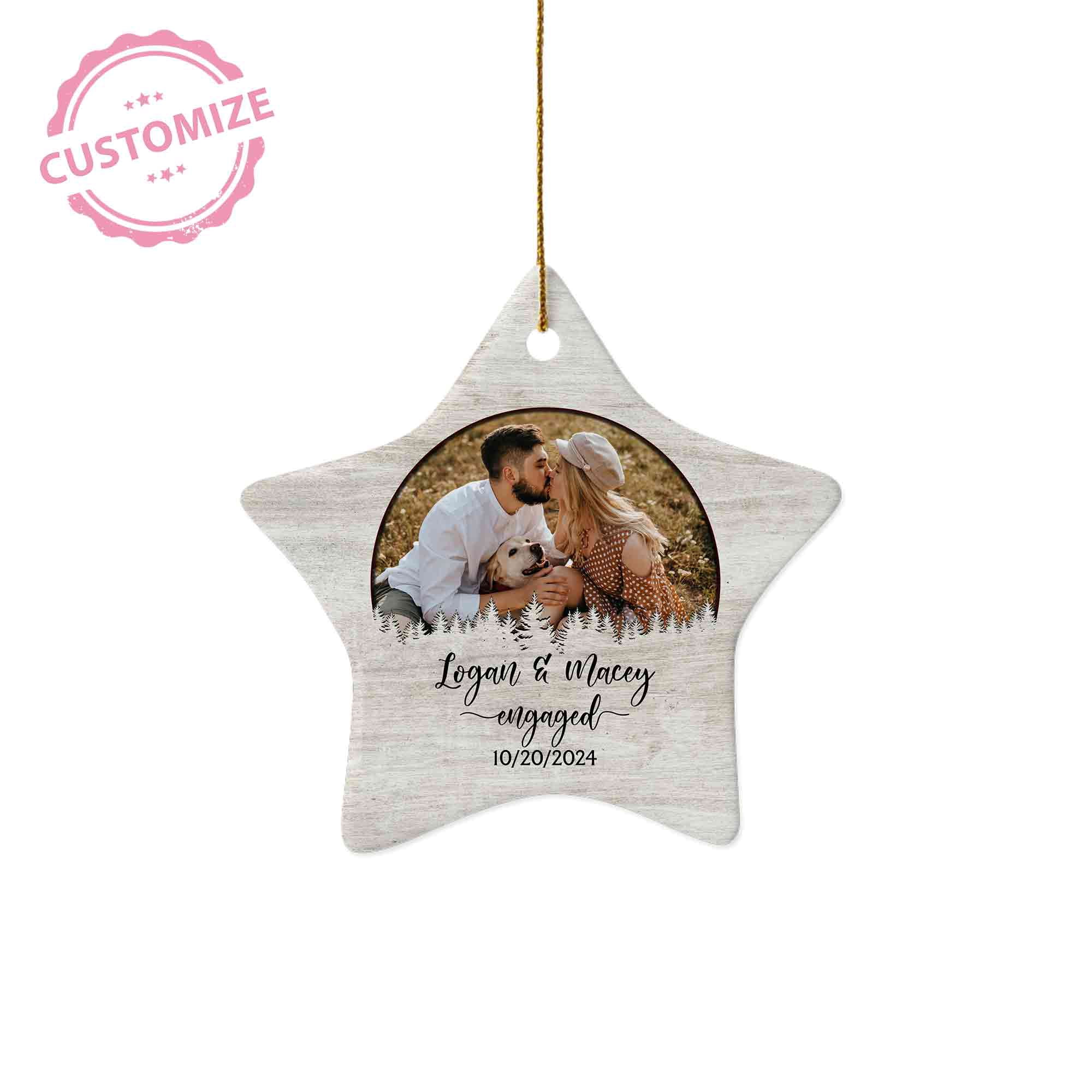 Lazaofficial Personalized Christmas Ornaments, Couple Ornament, Photo ...