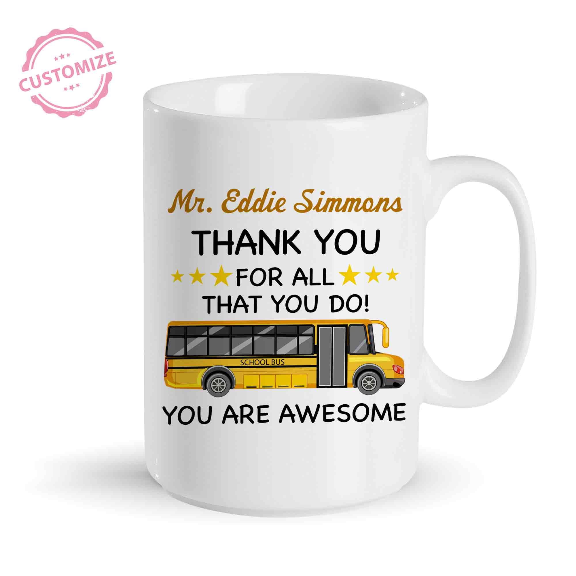 Lazaofficial Personalized Coffee Mug, Funny Coffee Mugs, Bus Driver ...