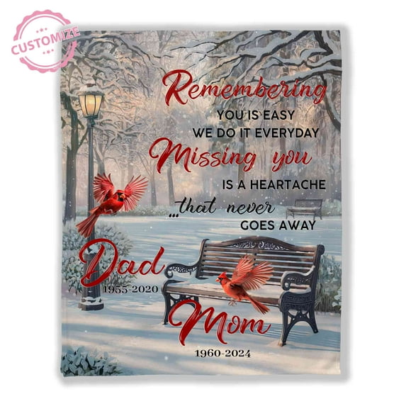Lazaofficial Personalized Memorial Blanket, Memorial Blanket, Cardinal ...