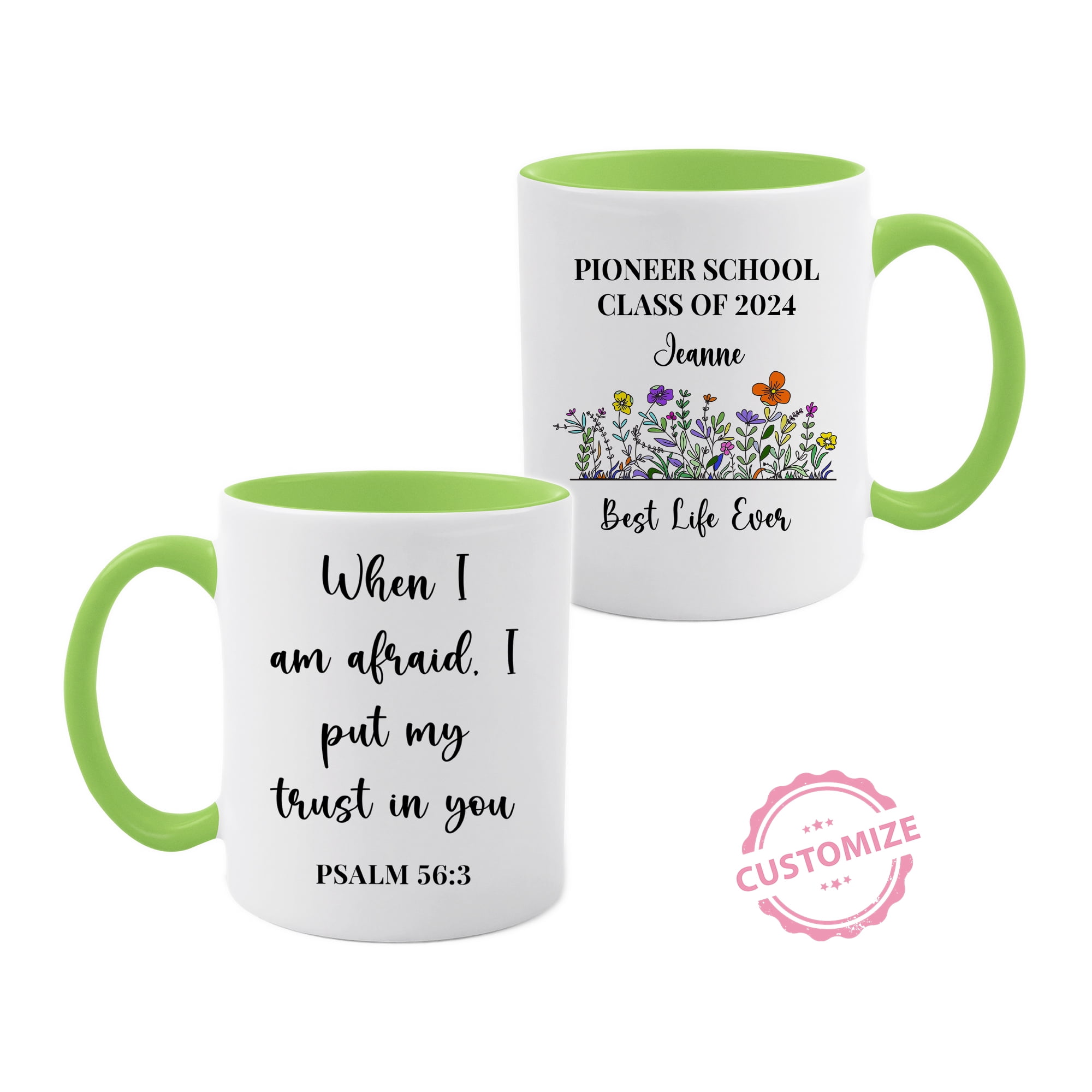 Lazaofficial Personalized Mugs With Names, Bible Verse Coffee Mug ...