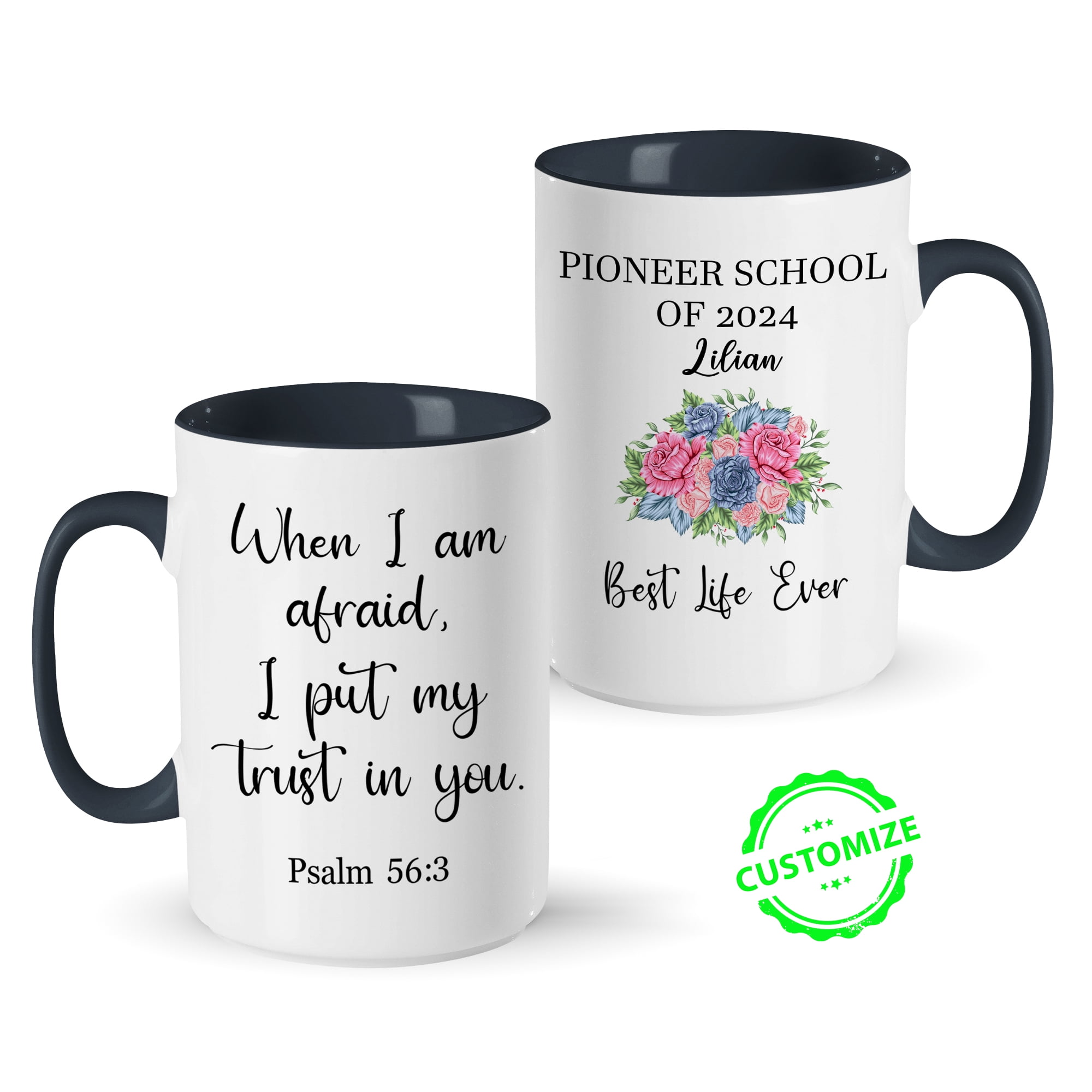 Lazaofficial Personalized Mugs With Names, Bible Verse Coffee Mug ...