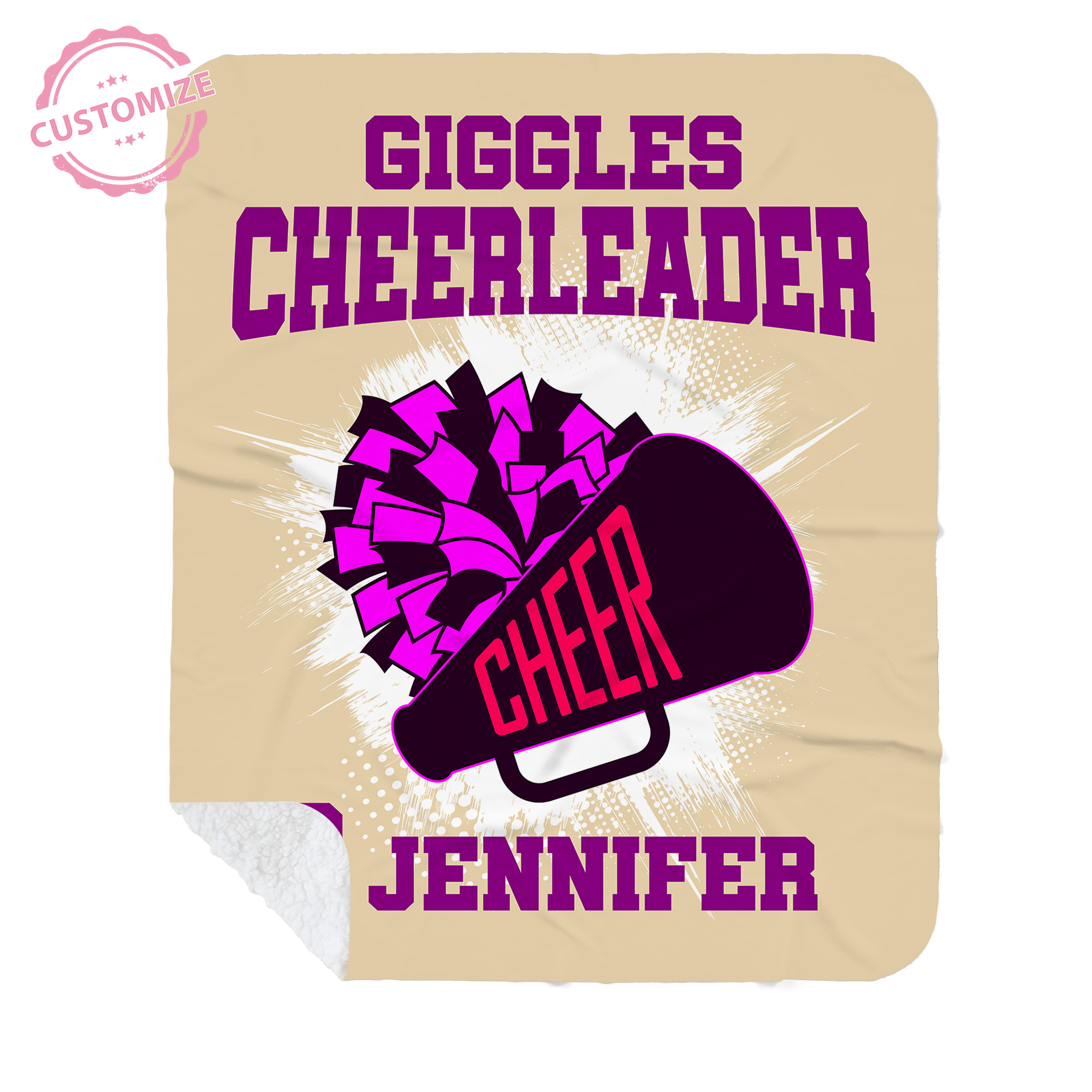 Lazaofficial Personalized Name Blanket, Cheerleader Blanket ...