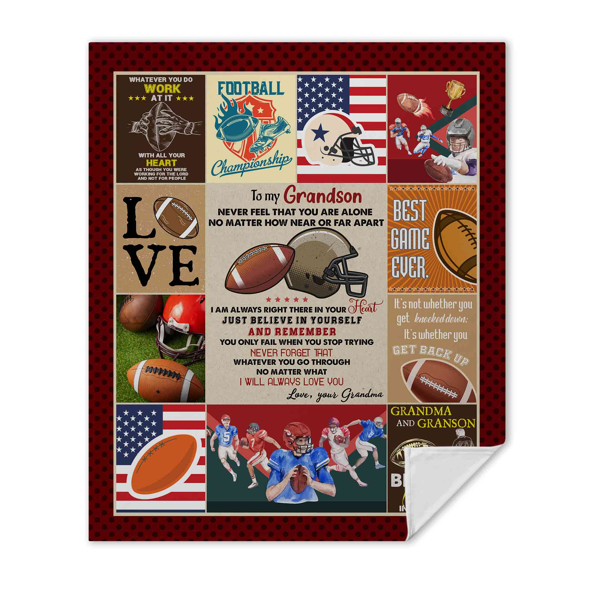 Lazaofficial Personalized Name Blanket, Football Blanket, Football ...