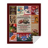 Lazaofficial Personalized Name Blanket, Football Blanket, Football ...