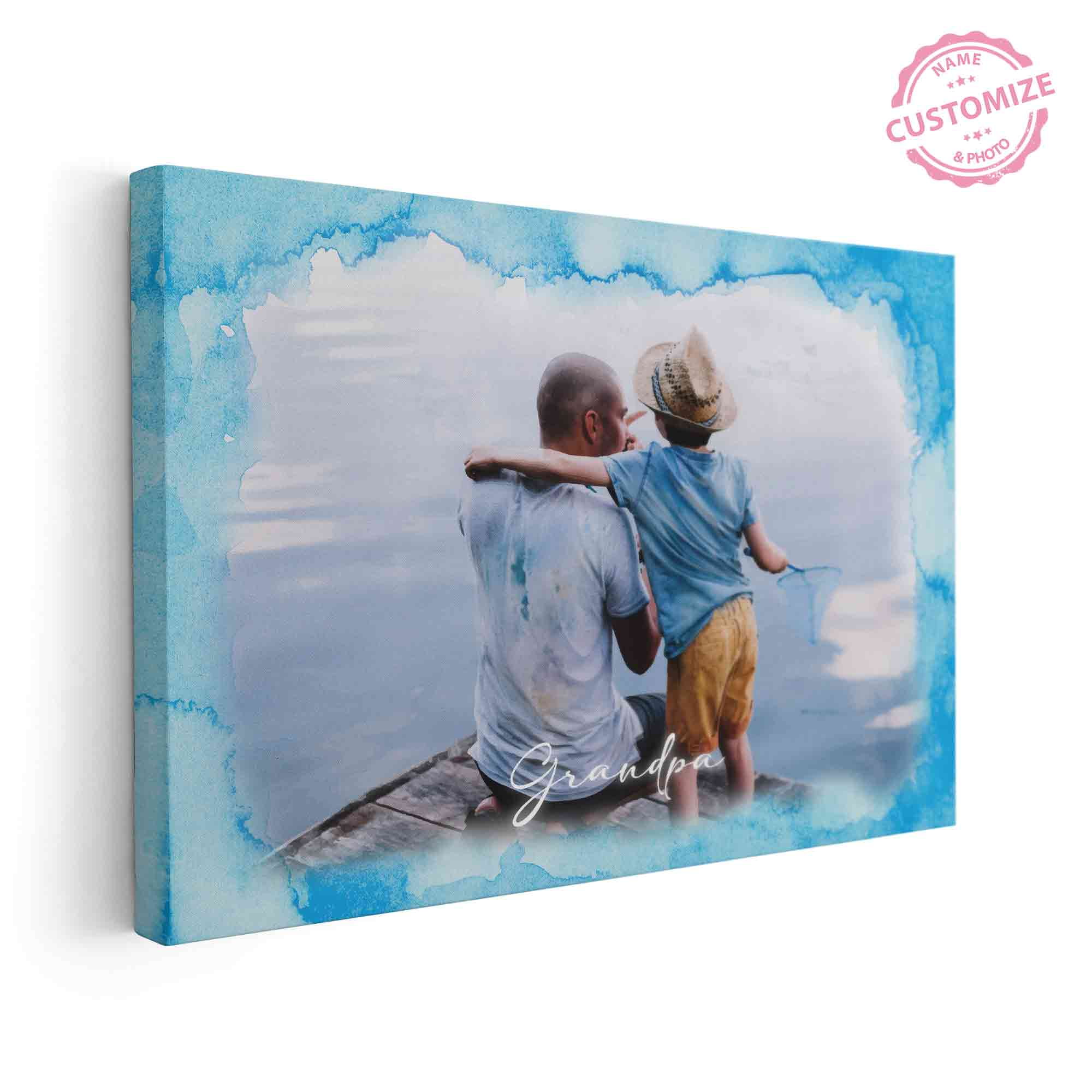 Lazaofficial Personalized Name Canvas, Photos Print, Family Wall Decor ...