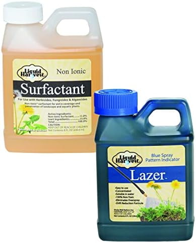 Lazer Blue Concentrate Spray Pattern Indicator 8 Ounce & Surfactant for ...