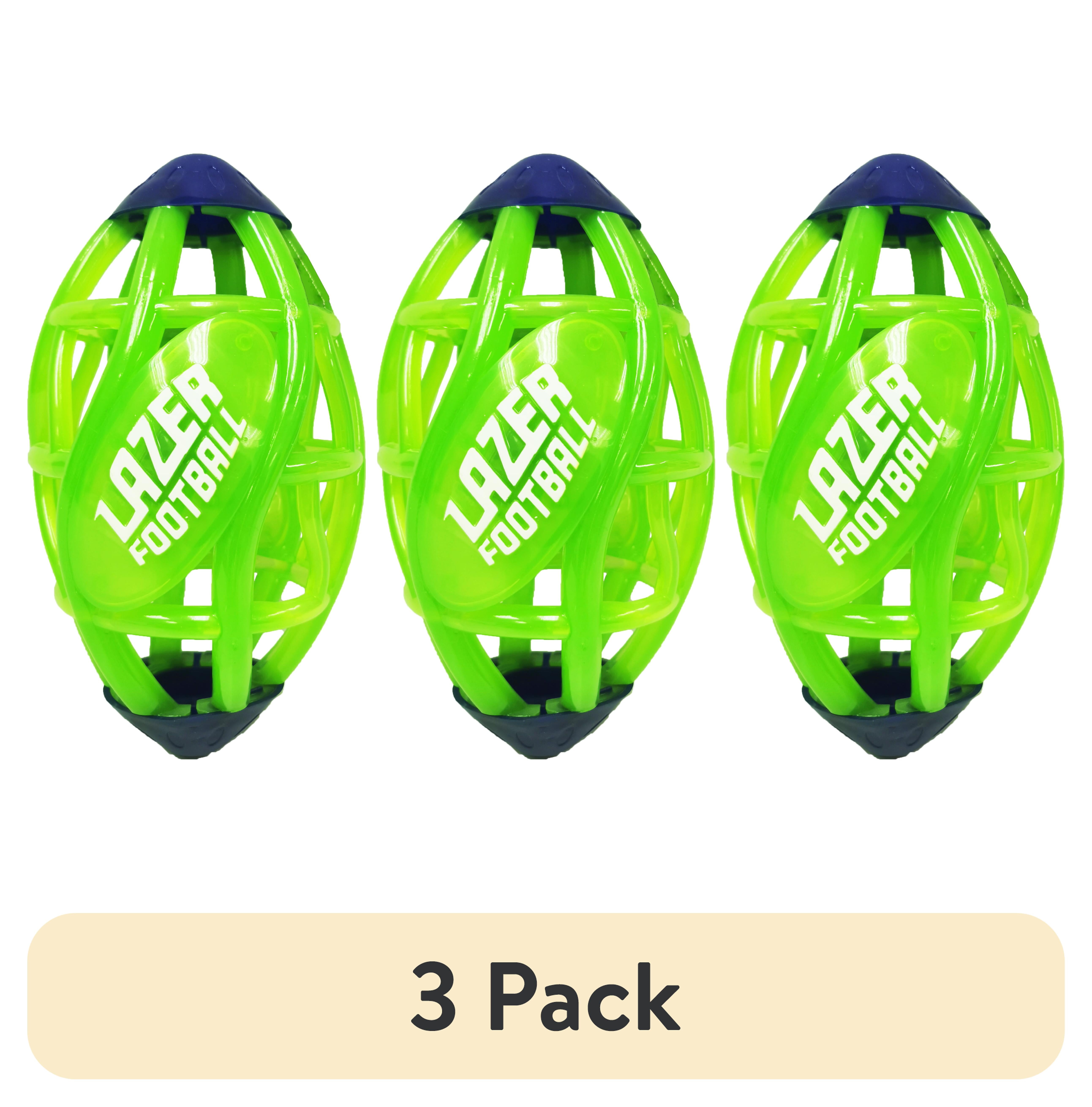 (3 pack) Lazer Light Up Glow Rubber Toy Football, Green, Pee Wee Size 5 ...