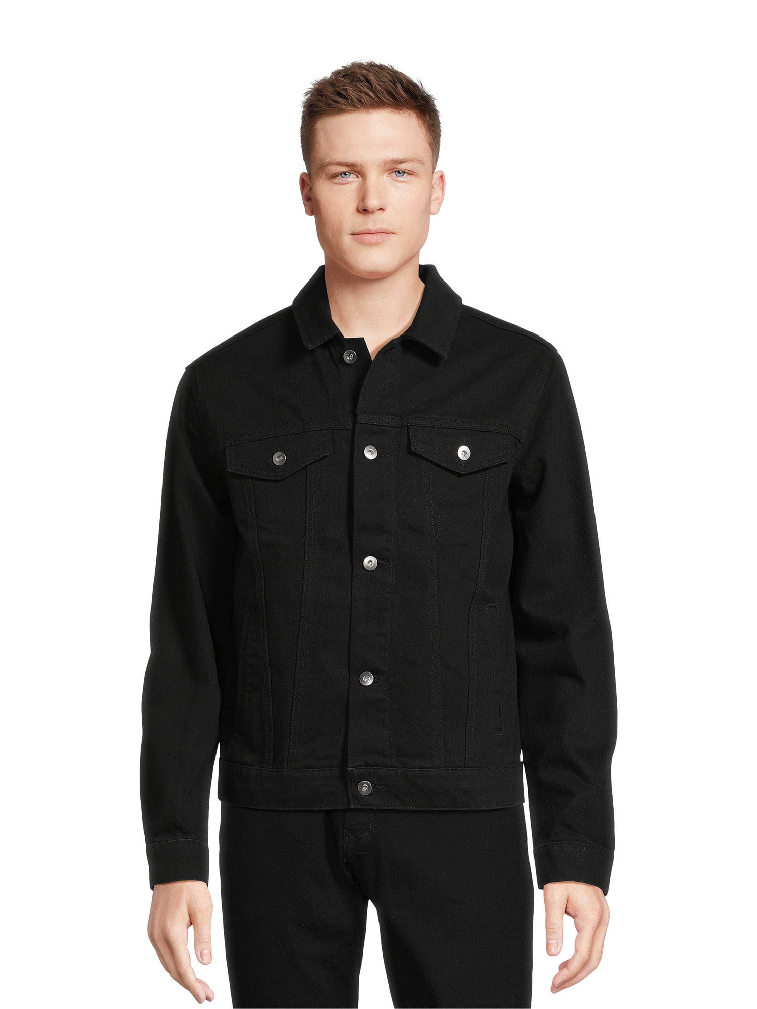 Lazer Men’s Cotton Denim Trucker Jacket, Sizes S-2XL - Walmart.com