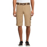 Lazer Men's Durable Ripstop Cargo Shorts with Utility Pockets and Belt ...