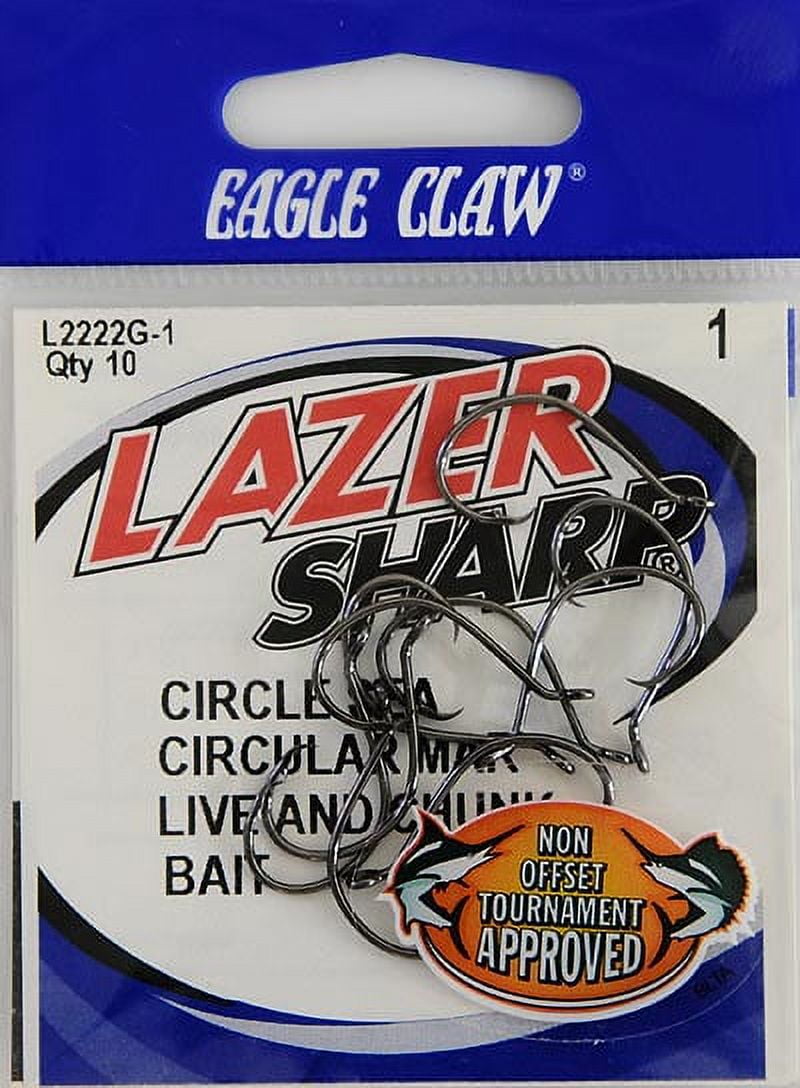 Lazer Sharp L2222GH-1 Circle Hook, Platinum Black, Size 1 - Walmart.com