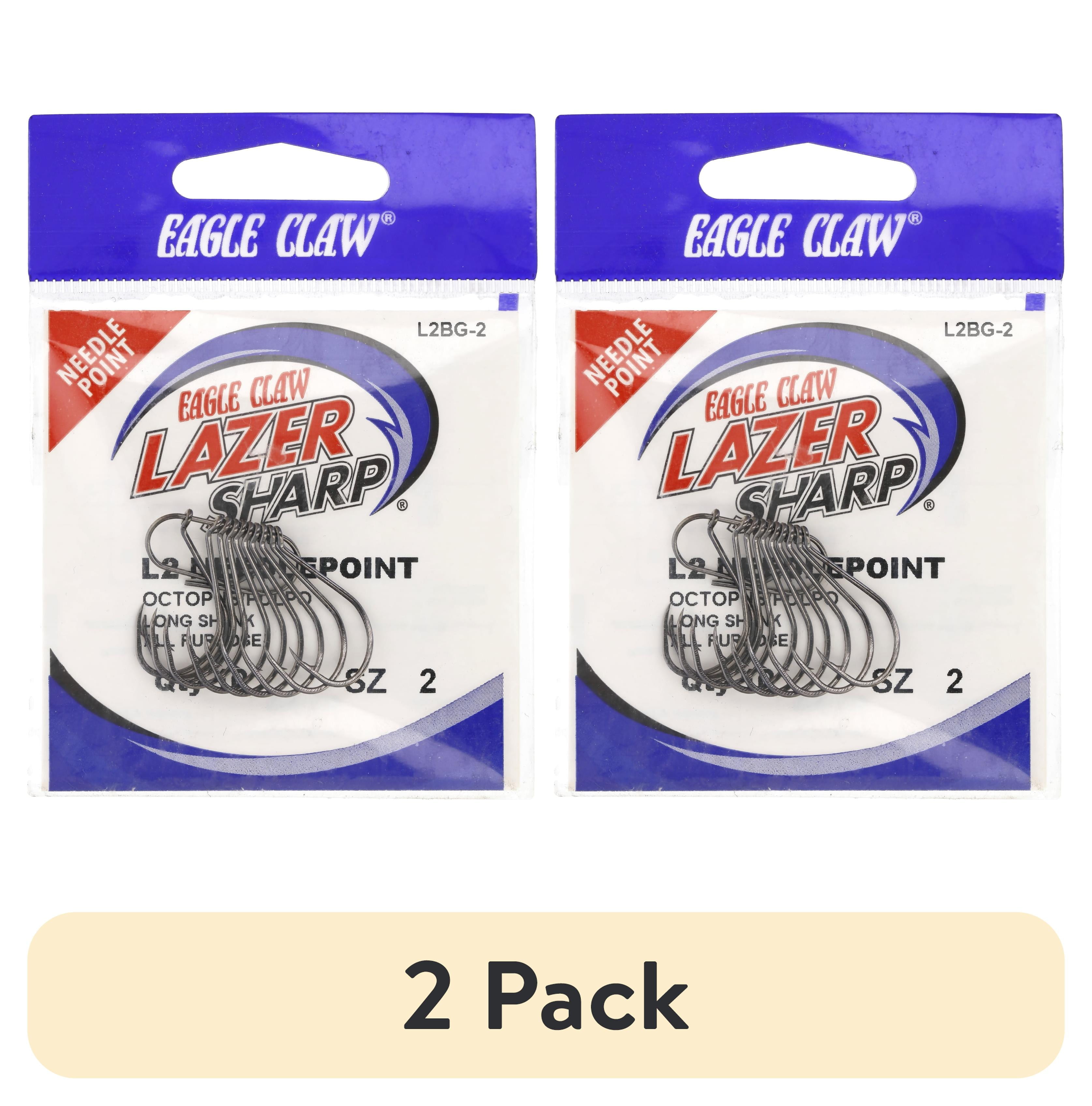 (2 pack) Lazer Sharp L2BGH-2 Octopus Hook, Black , Size 2 Hook ...