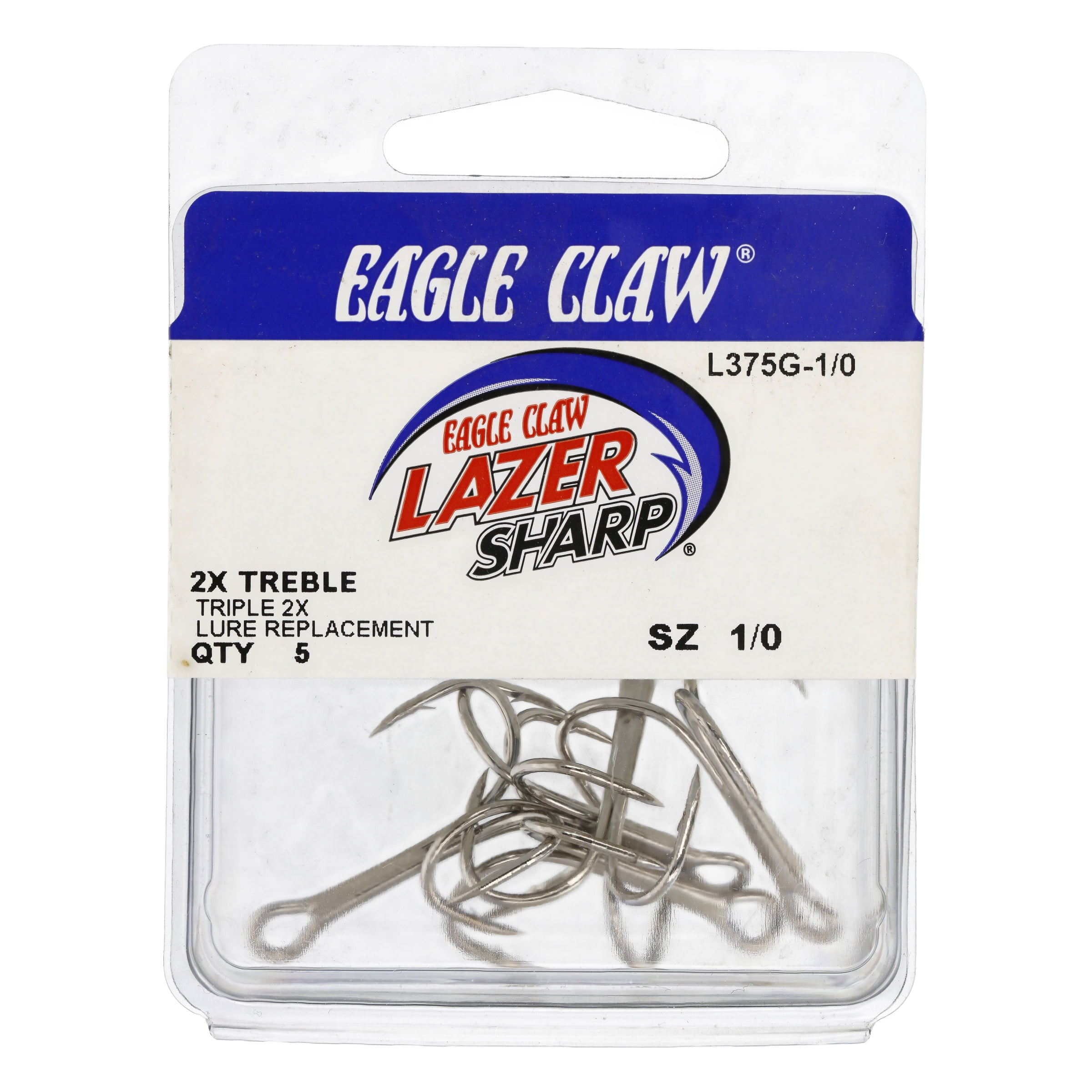 Lazer Sharp L375G3-1/0 Reg Shank Curved Point Hook, Size 1/0 Hook ...