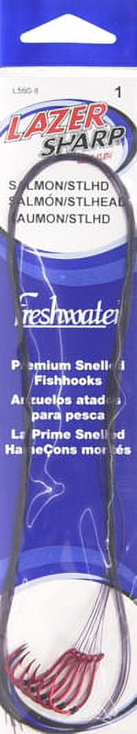 Eagle Claw Lazer Sharp Salmon Steelhead Hook Size 1 Red 8lb Test ...