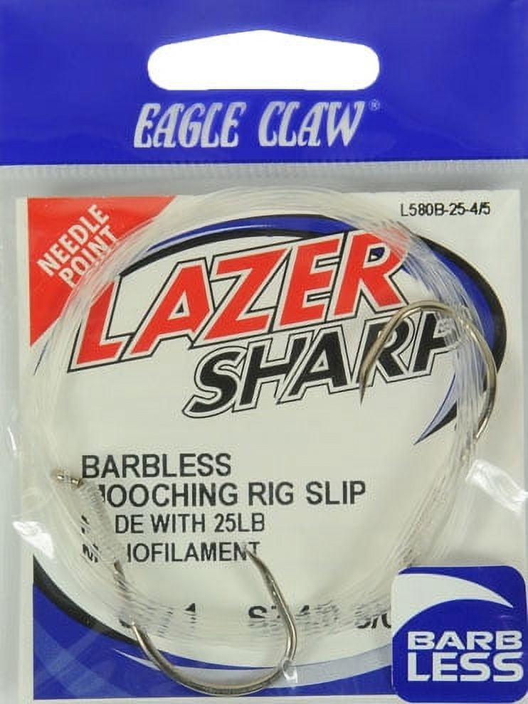 Lazer Sharp L580B-25-4/5 Barbless Mooching Rig, Two Hook Size - Walmart.com
