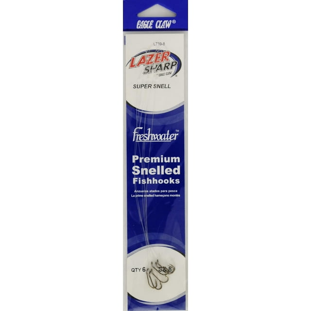 Lazer Sharp L739H-8 Snelled Hooks, Size 8 - Walmart.com