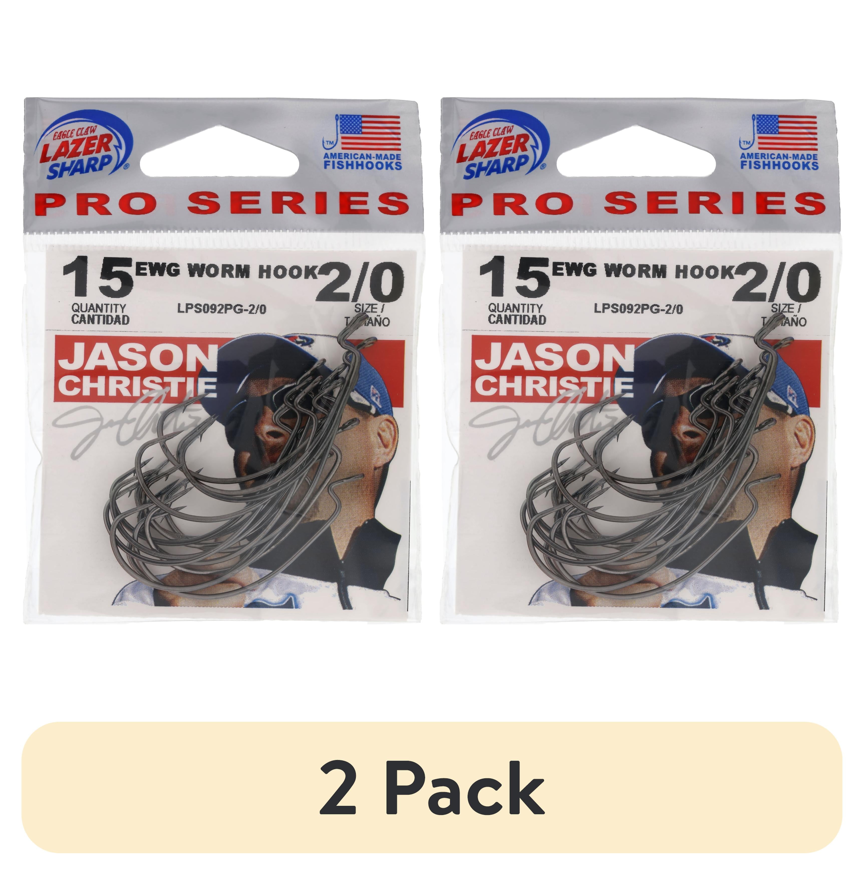 (2 pack) Lazer Sharp LPS092PG-2/0 EWG Worm Hook, Size 2/0 - Walmart.com