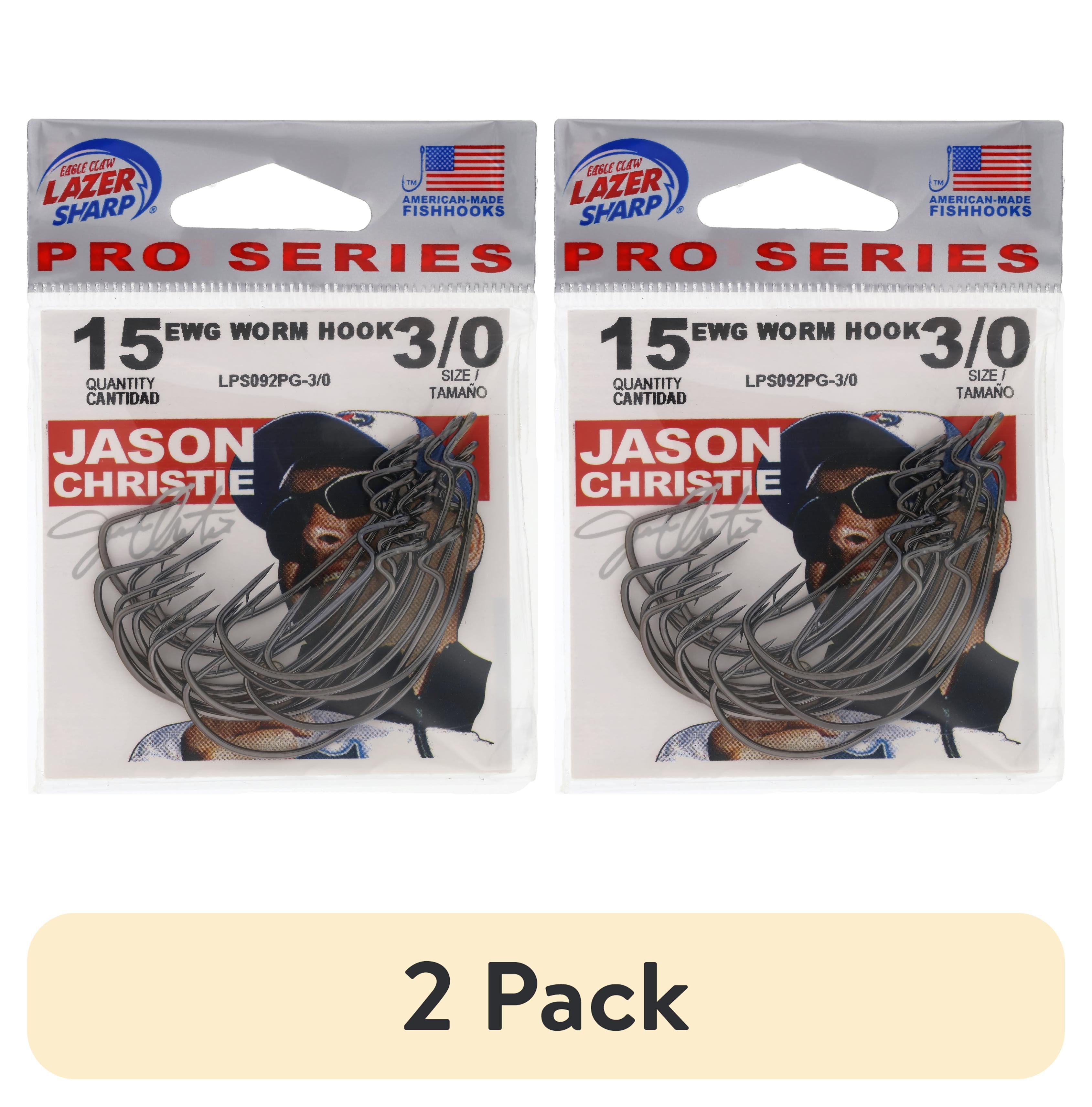 (2 pack) Lazer Sharp LPS092PG-3/0 Pro Series Light Wire Ewg Worm, Size ...