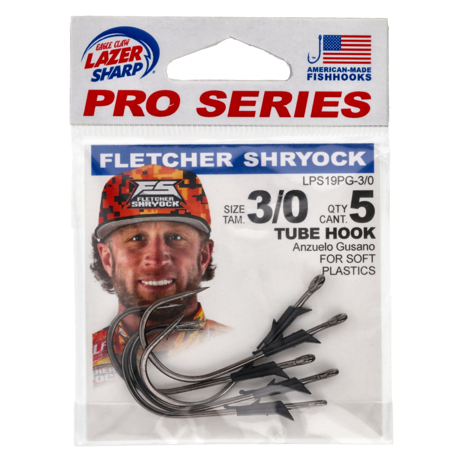 Lazer Sharp Pro Series Wide Gap Tube Hook – Molded Keeper – Size 3/0 ...