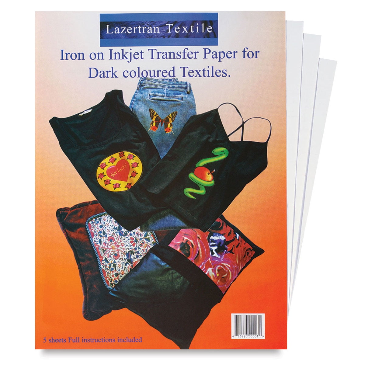 Lazertran Iron On Inkjet Transfer Paper For For Dark Fabrics 8 1 2 X lazertran-iron-on-inkjet-transfer-paper-for-for-dark-fabrics-8-1-2-x