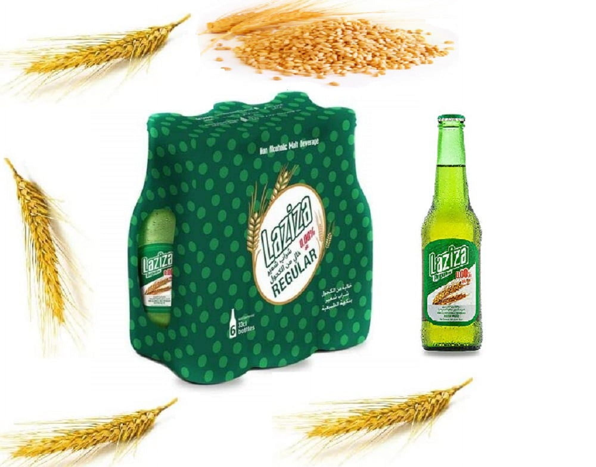 Laziza Regular Malt Beverage One 6-Pack 11 fl.oz/330mL Glass Bottles ...