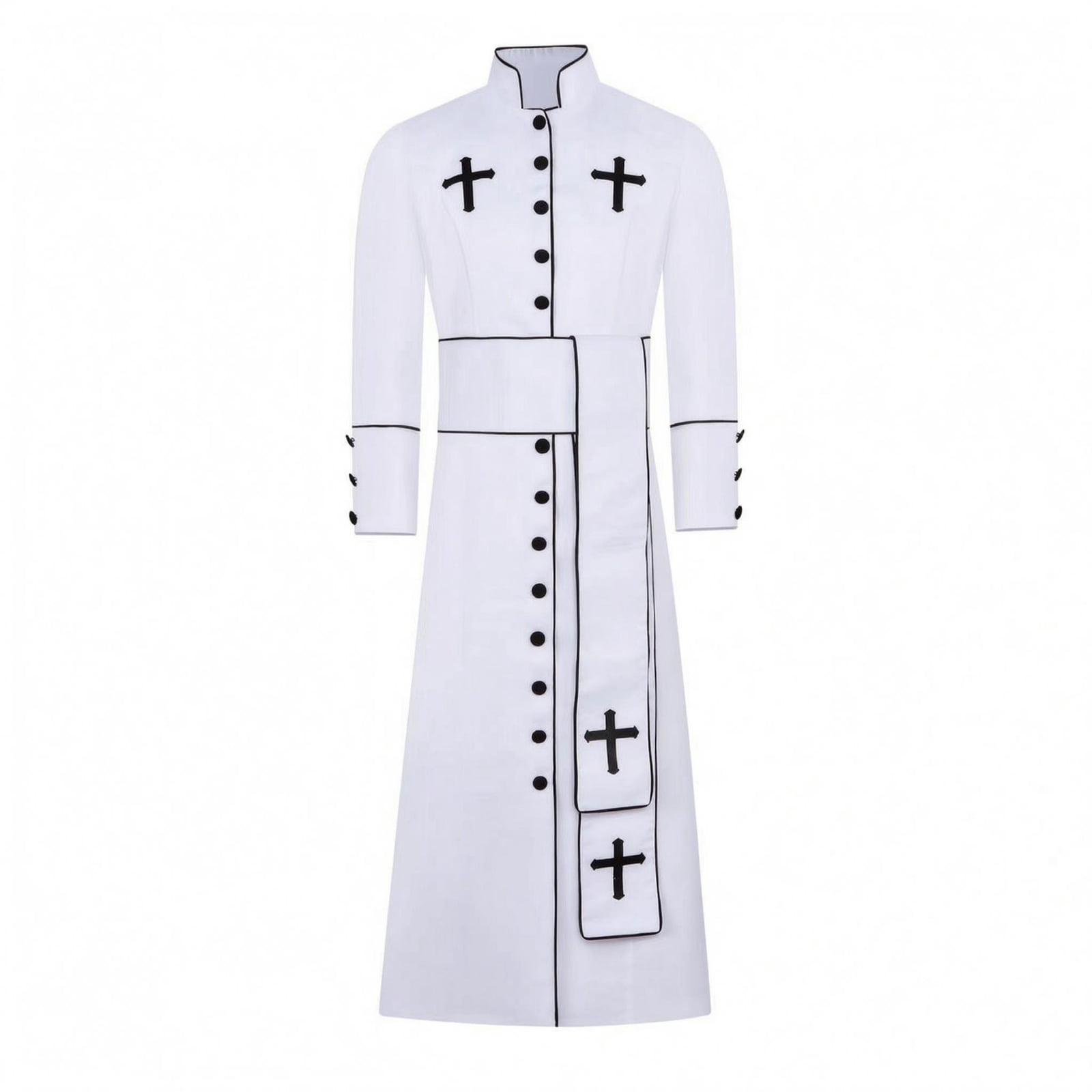 Lazsy Button-down Clergy Robe Clerical Style Button-Front Robe ...