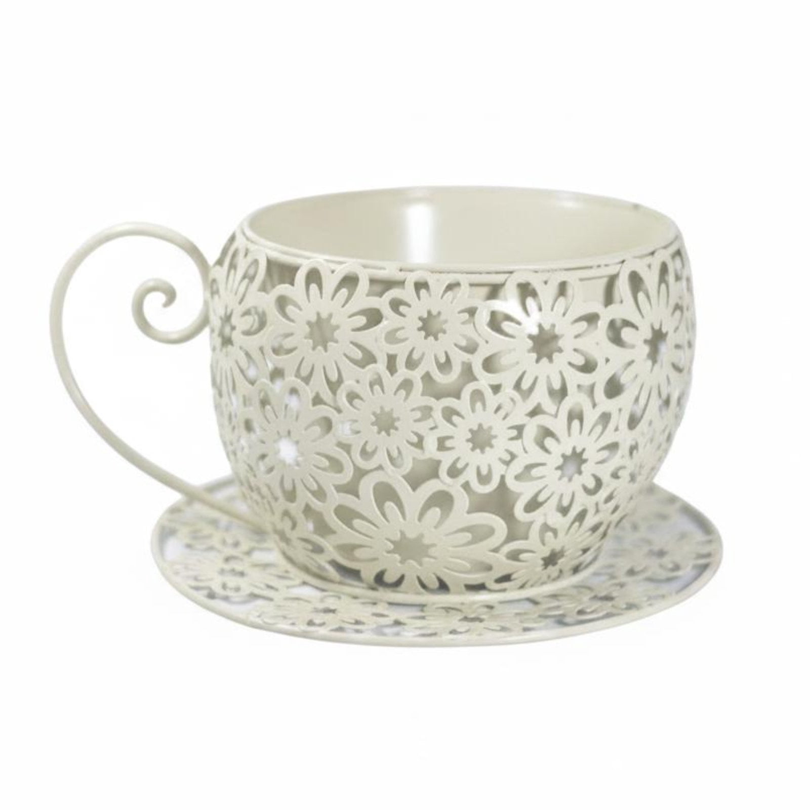 Lazsy Coffee Cup Planter Hollowed out Design Teacup Plant Pot Indoor ...