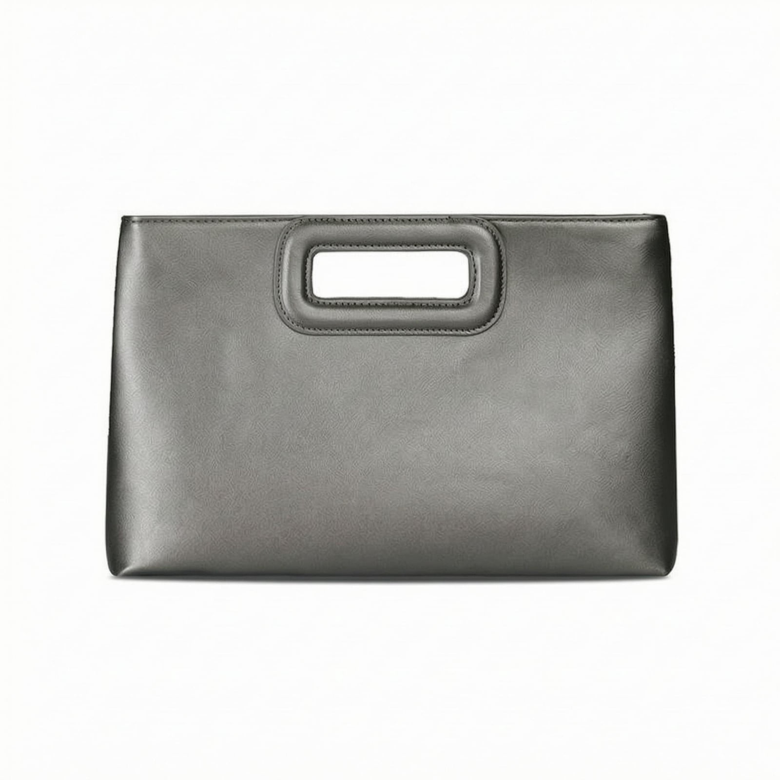 Lazsy Cutout-Handle Bag Triple-Carry Carry PU Handbag Faux Leather ...