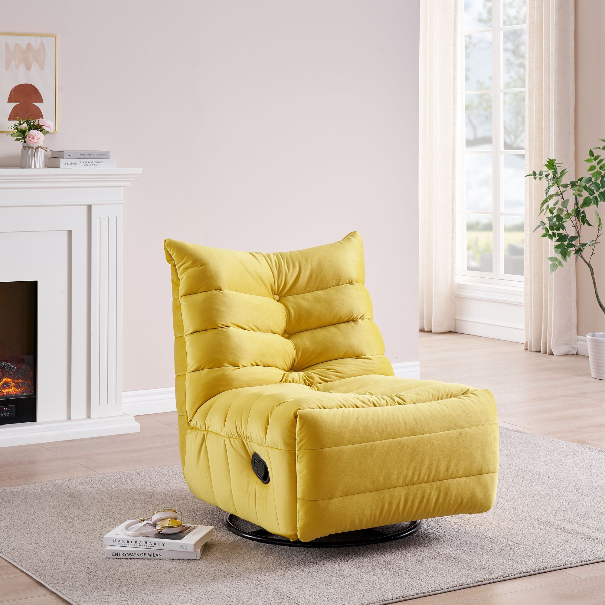 Lazy Chair , Rotatable Modern Lounge With A Side Pocket, Leisure ...