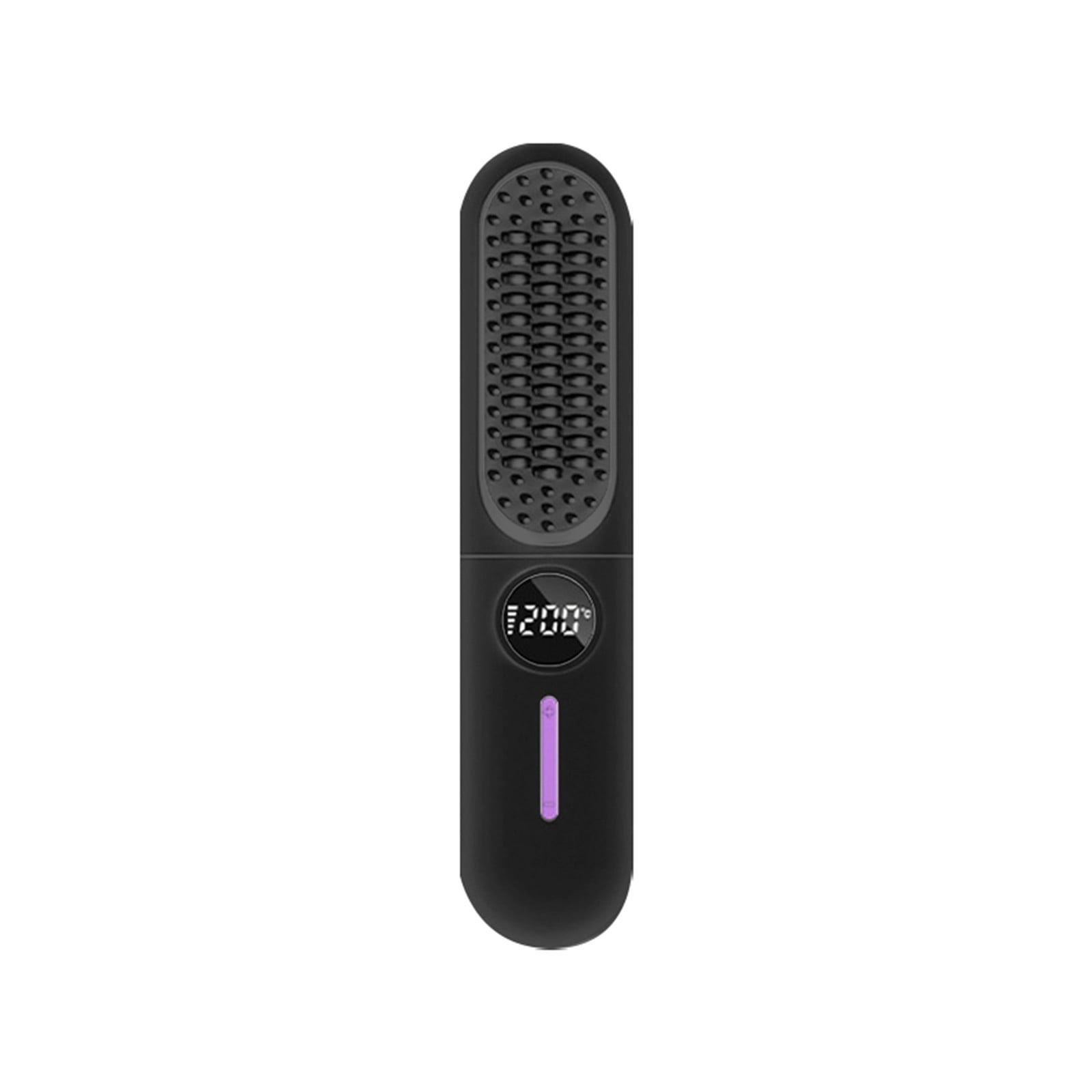 Lazy Cordless Hair Straightening Comb Portable LCD Display Ceramic ...