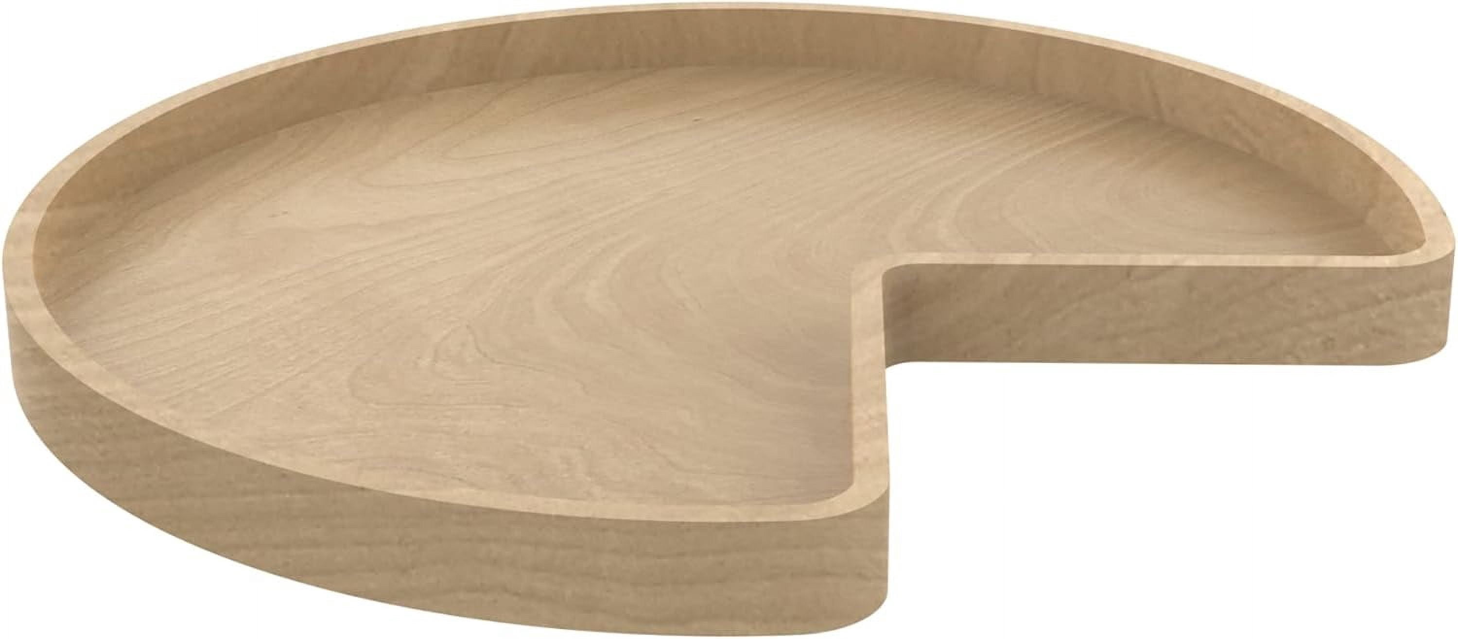 Lazy Daisy Banded Wood Kidney-Shaped Lazy Susan for Corner Base ...