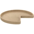 Lazy Daisy Banded Wood Kidney-Shaped Lazy Susan for Corner Base ...