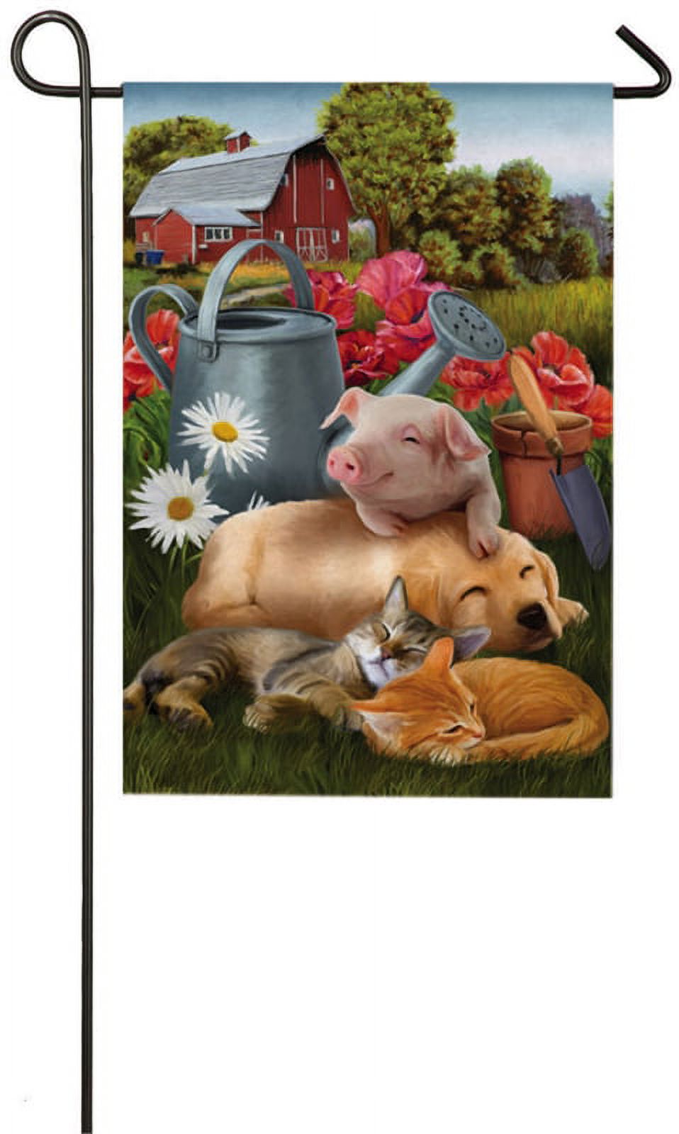 Lazy Day Garden Satin Flag - Walmart.com