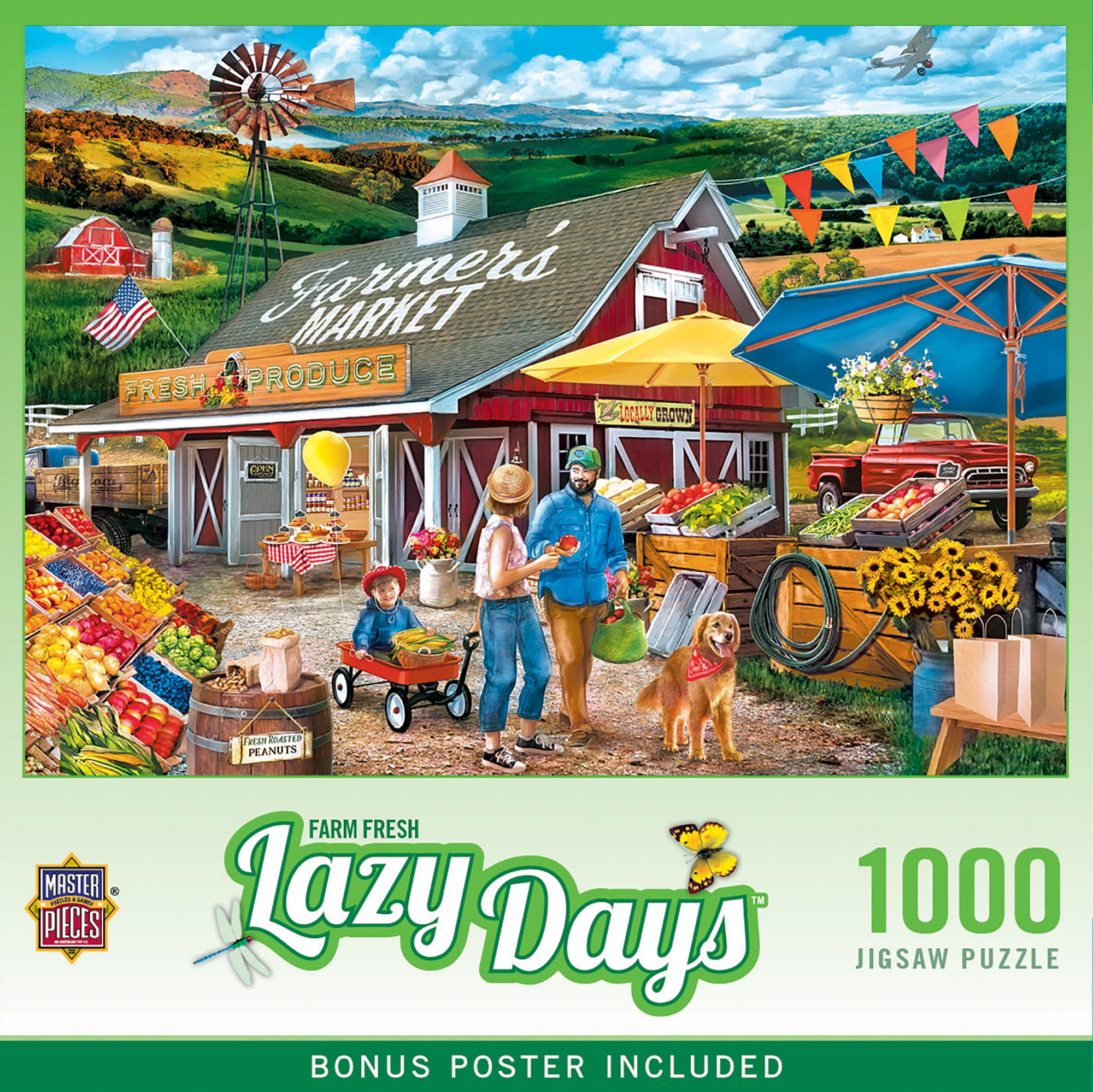 Lazy Days - Farm Fresh 1000 Piece Puzzle - Walmart.com