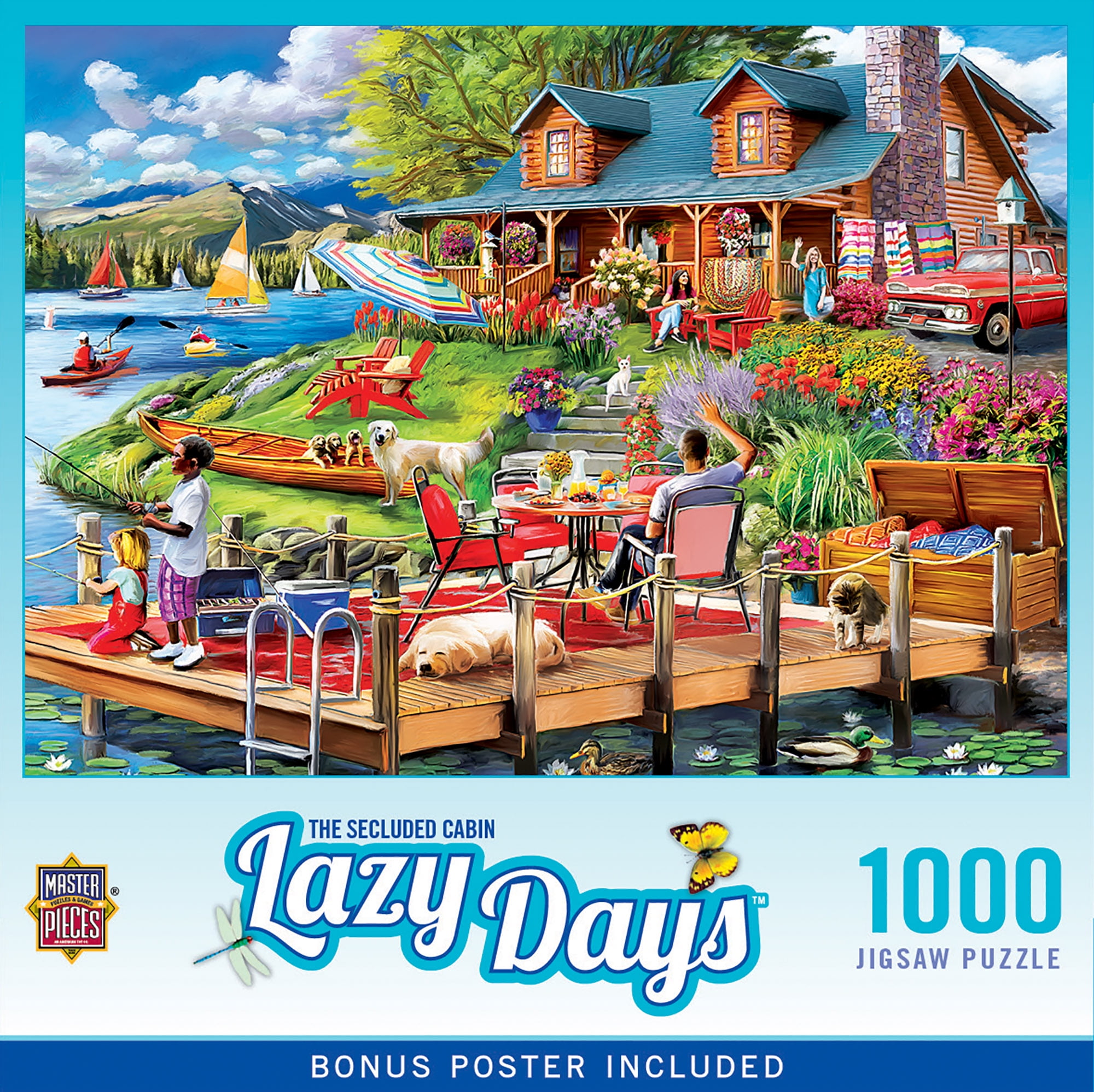 Lazy Days - The Secluded Cabin 1000 Piece Puzzle - Walmart.com