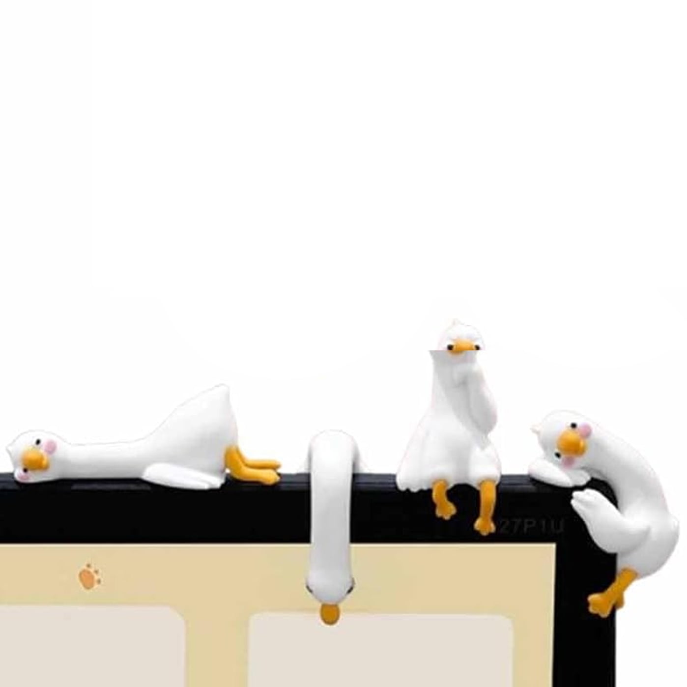 Lazy Duck Computer Decoration, 4-Pack Cute & Tiny Adorable Duck ...