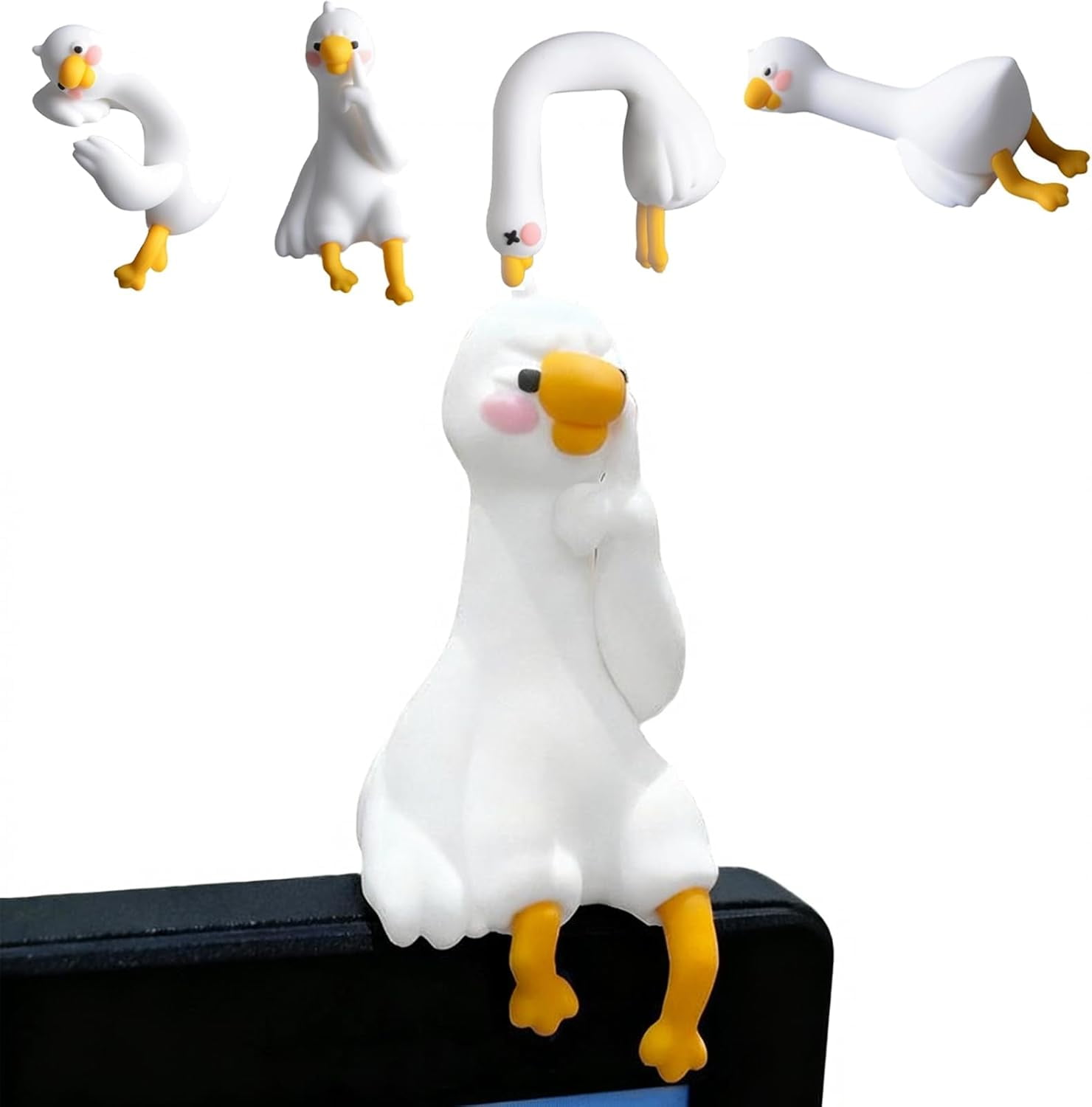 Lazy Duck Computer Decorations, So Tired Mini Duck Figurines for ...